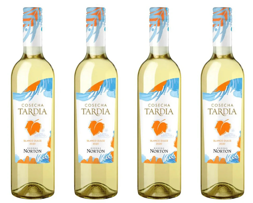 Combo de 4 Vinos Blanco Dulce Cosecha Tardia Norton, 750 ml