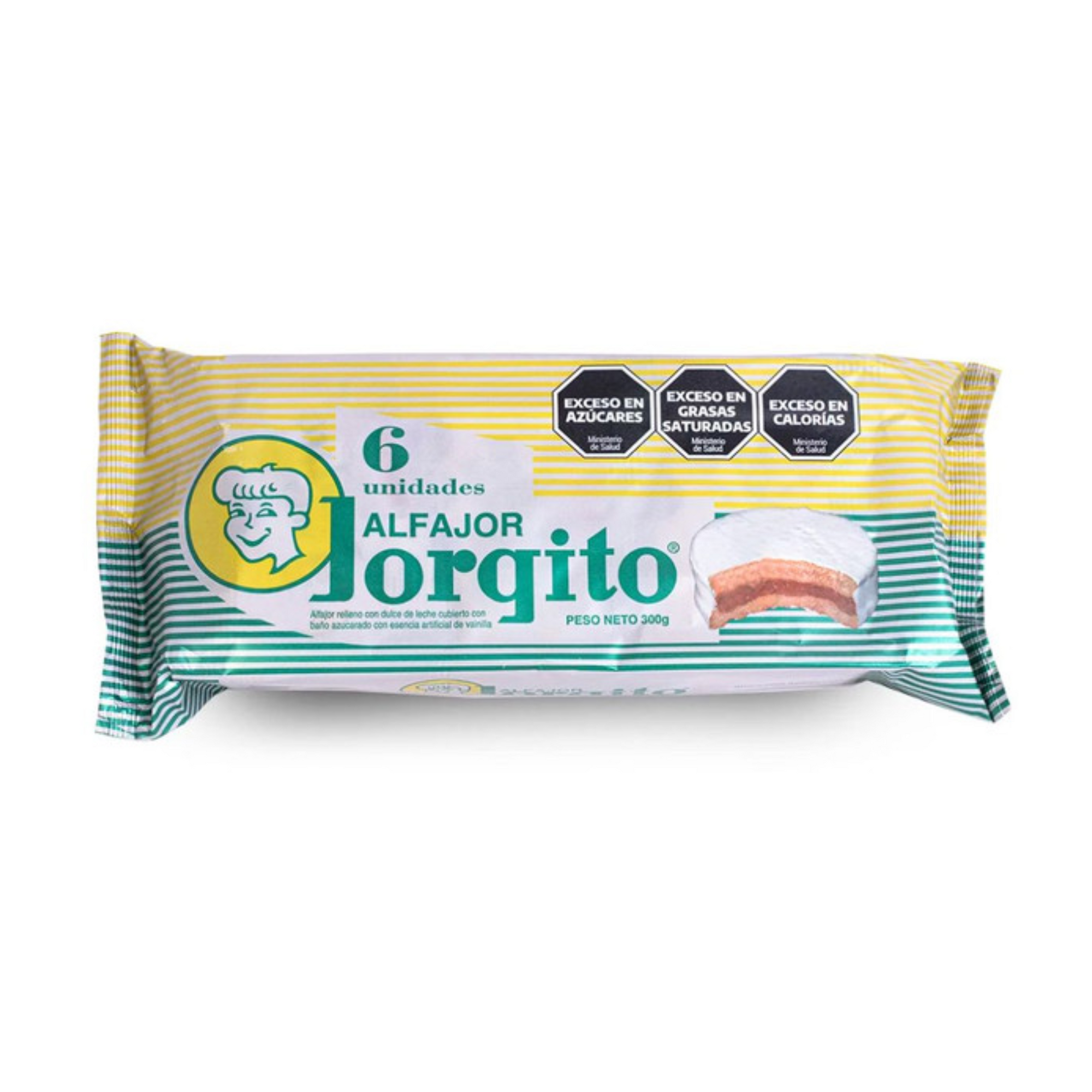 Jorgito Alfajor Blanco Glaseado con Dulce de Leche – Bandeja 6 x 50 g ...