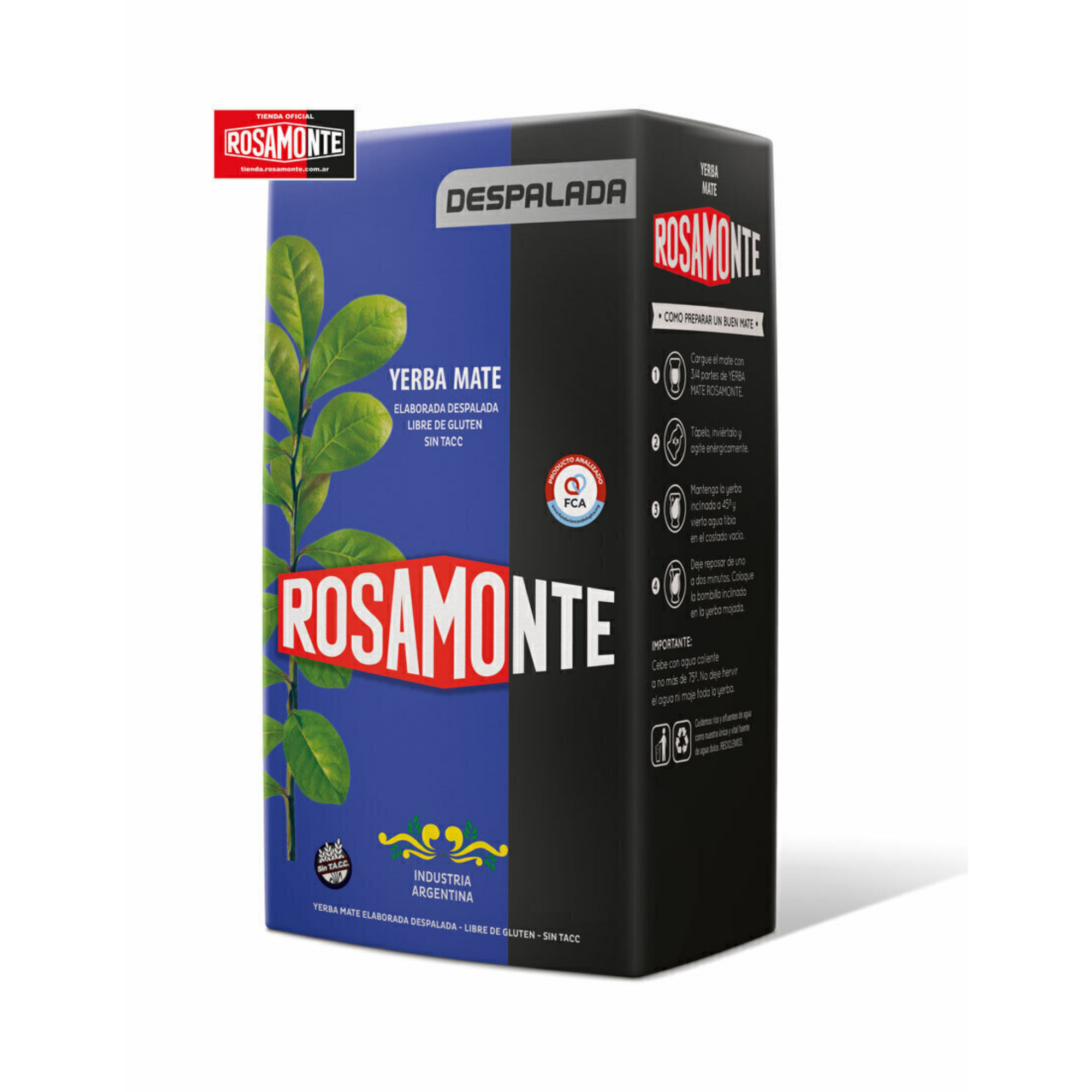 Rosamonte Yerba Mate Despalada, 500 g / 17.63 oz – Intensa y Pura Arge ...