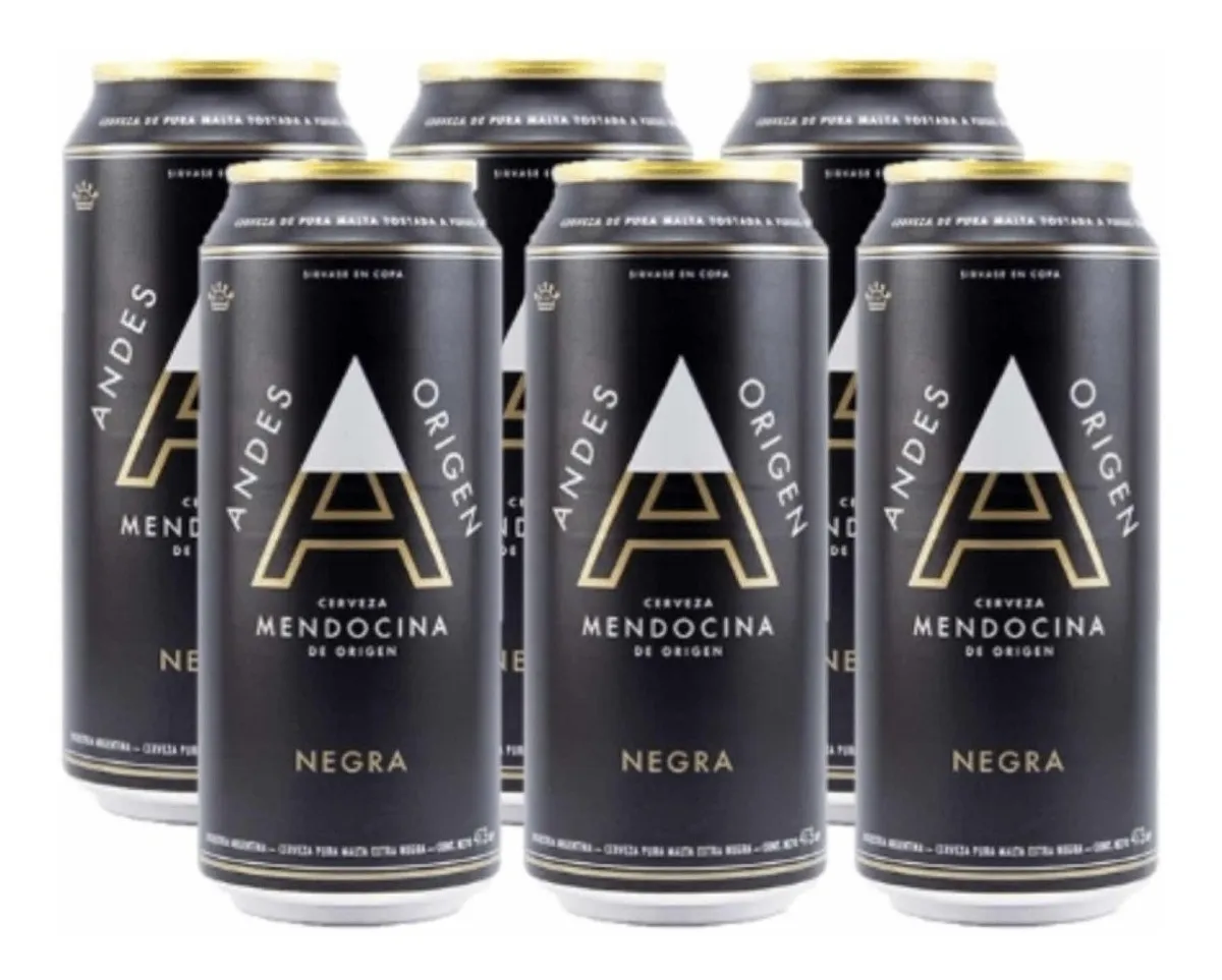 Andes Black Origin Beer, 473 mL (Pack of 6)